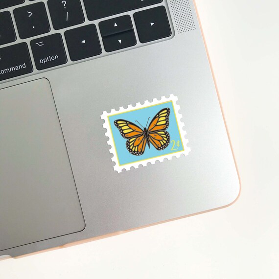 Monarch Butterfly Stamp Sticker // Butterfly Sticker / Monarch | Etsy