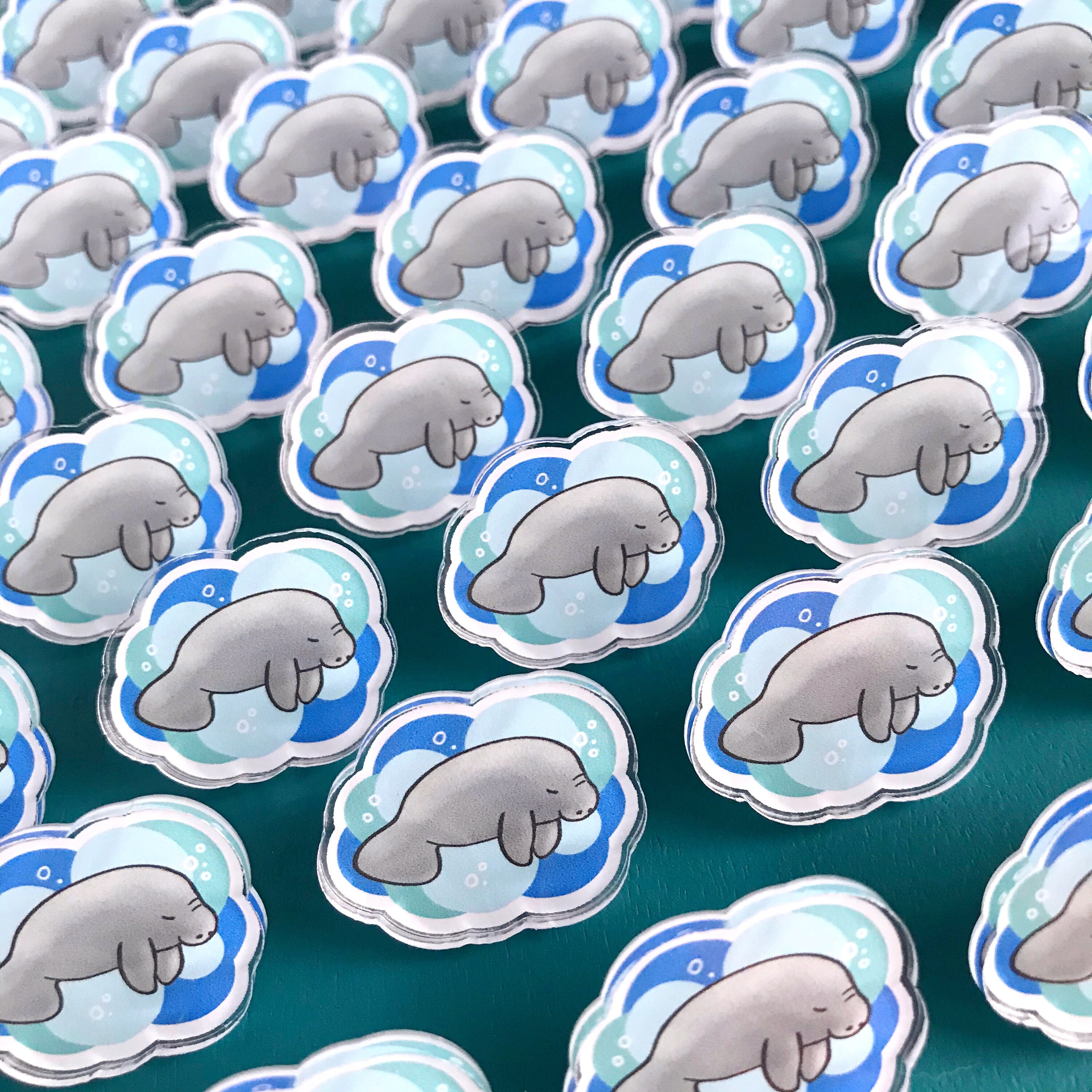 Mini Manatee Acrylic Pin / lapel pin / manatee pin / pin | Etsy