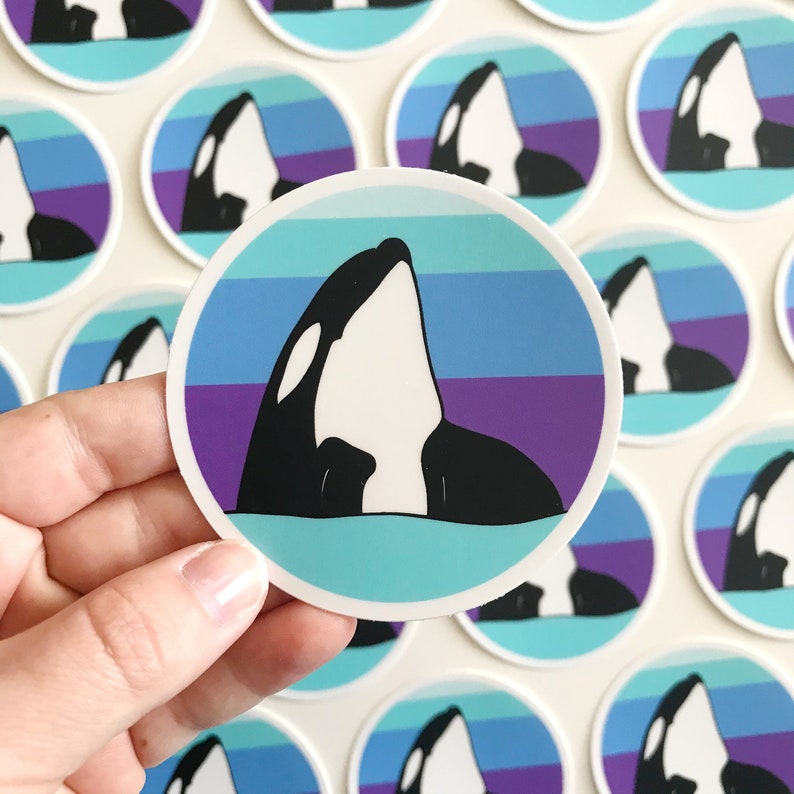 Orca Sticker // Spy Hopping Orca / Whale Sticker / Save the - Etsy
