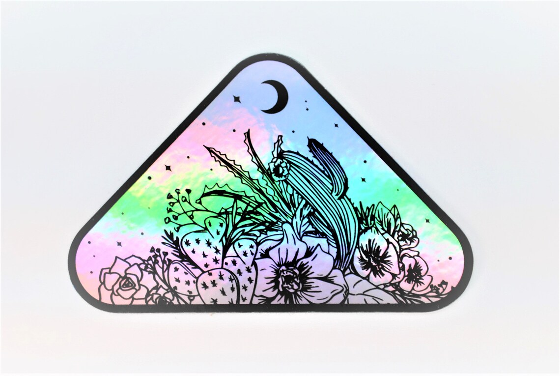 Holographic Desert Flowers Sticker // Desert Rose / Succulent / Cactus ...