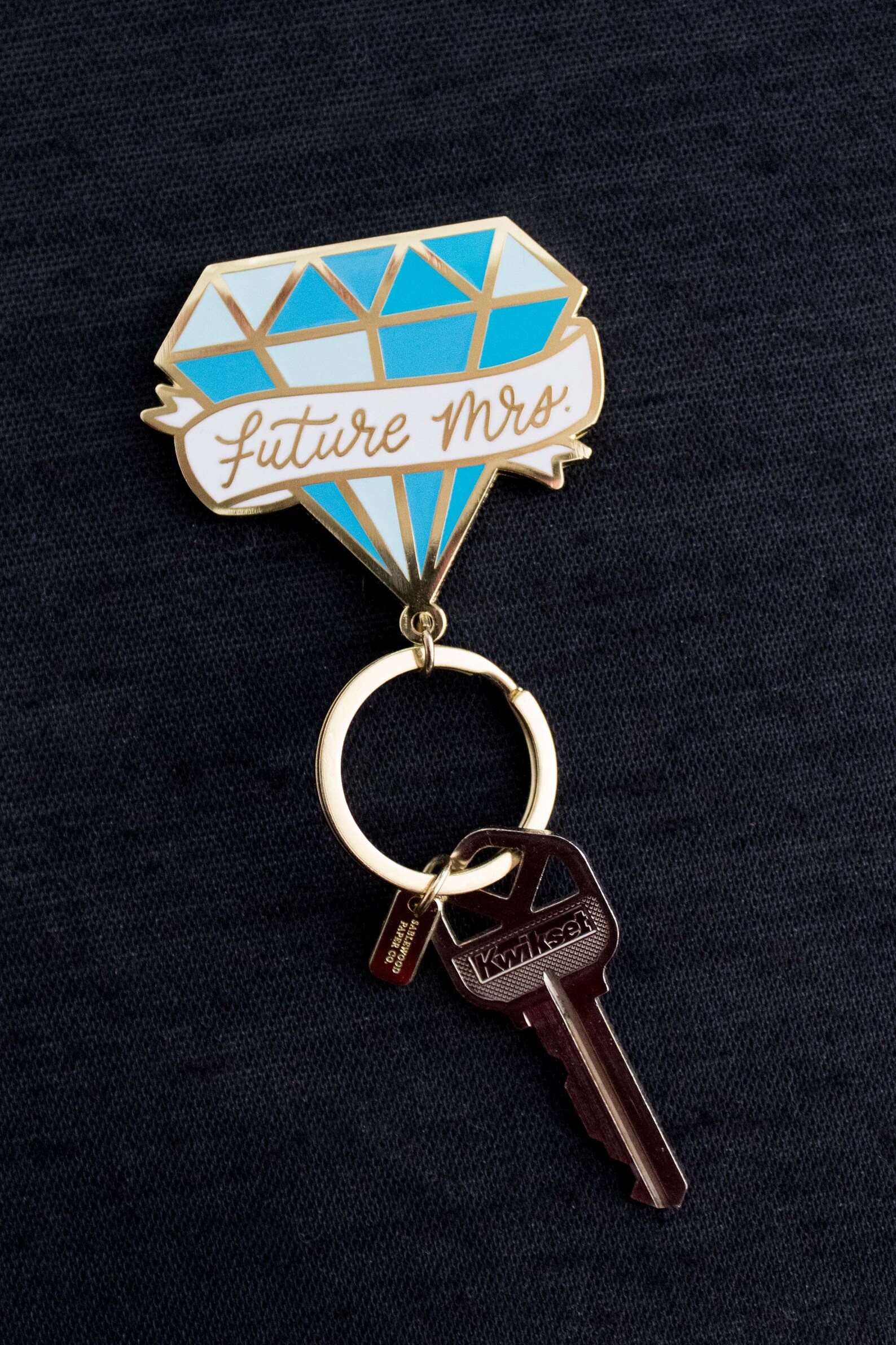 Future Mrs. Enamel Keychain // Diamond Keychain / Engaged Keychain ...