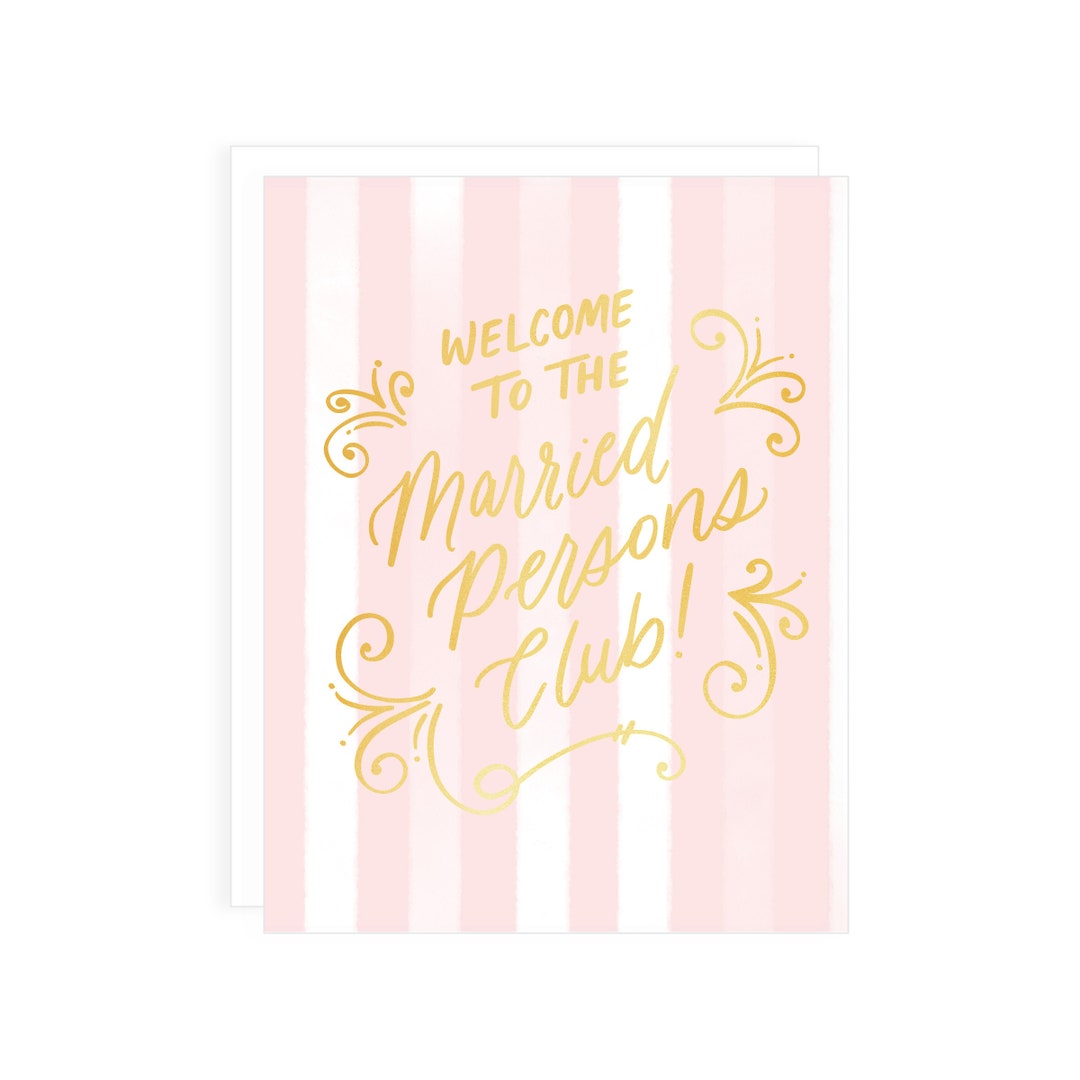 Married Club Card Card // Wedding Card / Wedding / Card for Couple ...