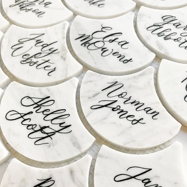 Marble Name Cards - Etsy