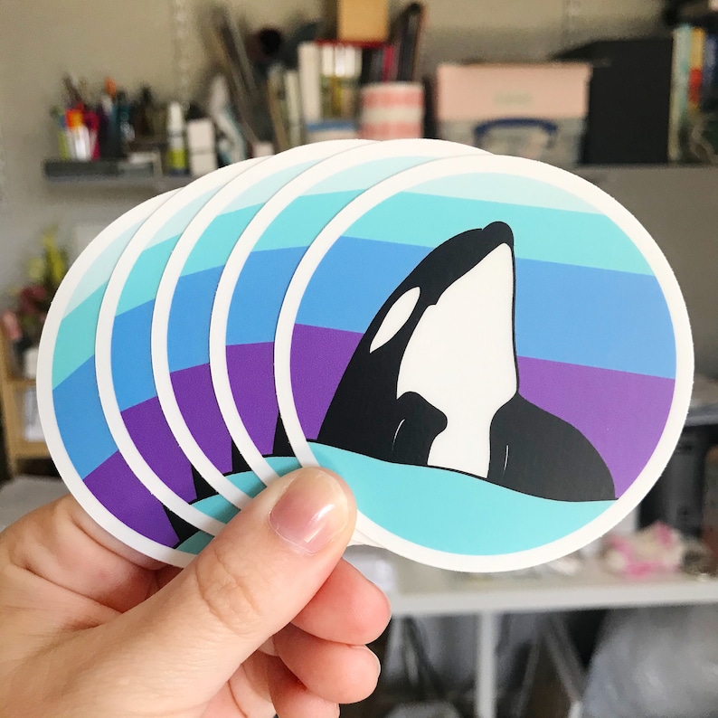 Orca Sticker // Spy Hopping Orca / Whale Sticker / Save the - Etsy