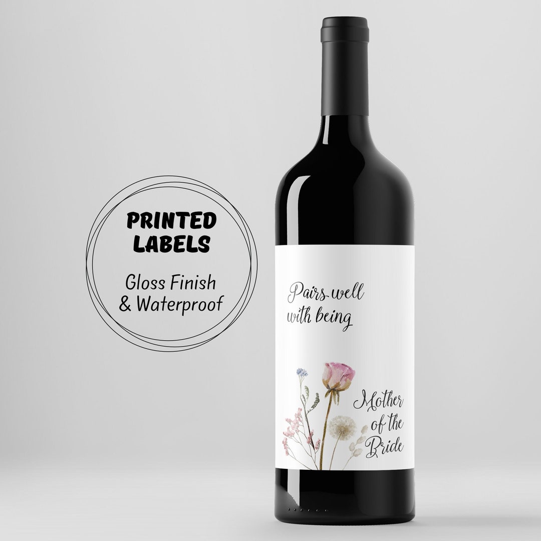 Mother of the Bride Champagne Wine Label - Bridesmaid Proposal Bottle ...