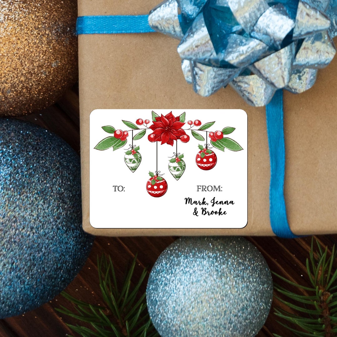 Merry Christmas Gift Tags and Stickers - Etsy