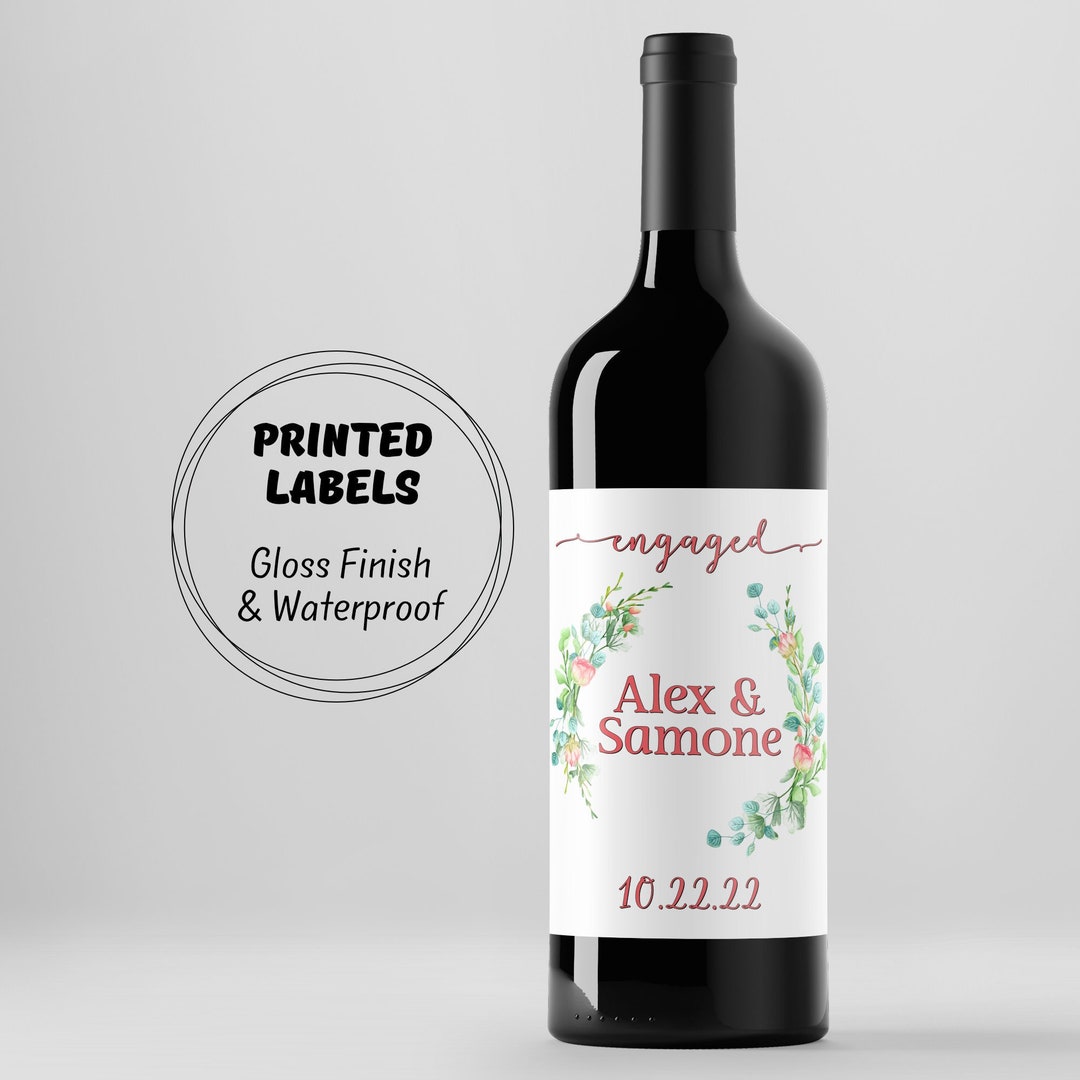 Custom Wedding Champagne and Wine Bottle Labels: Perfect for ...