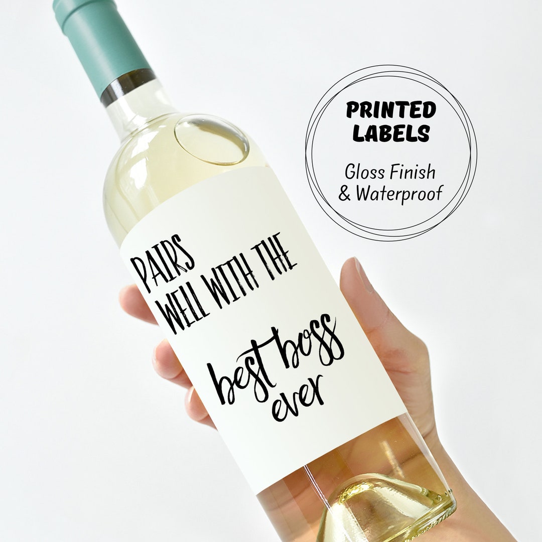 Personalized Boss Wine Label: Retirement, Christmas, or Leaving Gift - Etsy