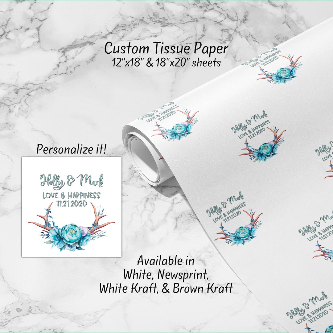 Custom Branded Tissue Paper Sheets for Gifts & Product Packaging - Etsy