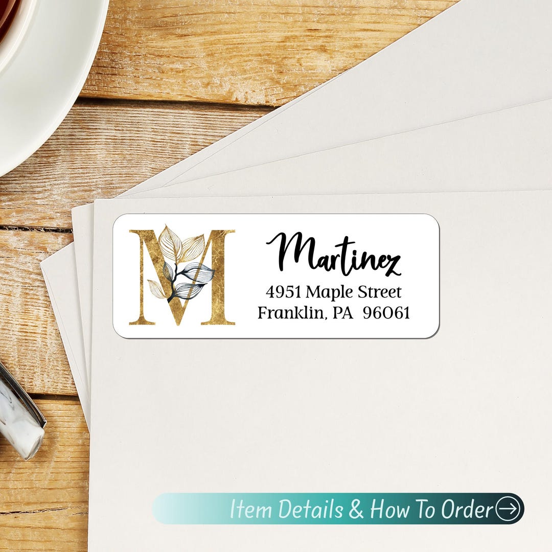 Elegant Custom Address Labels for Weddings & Personal Use - Etsy
