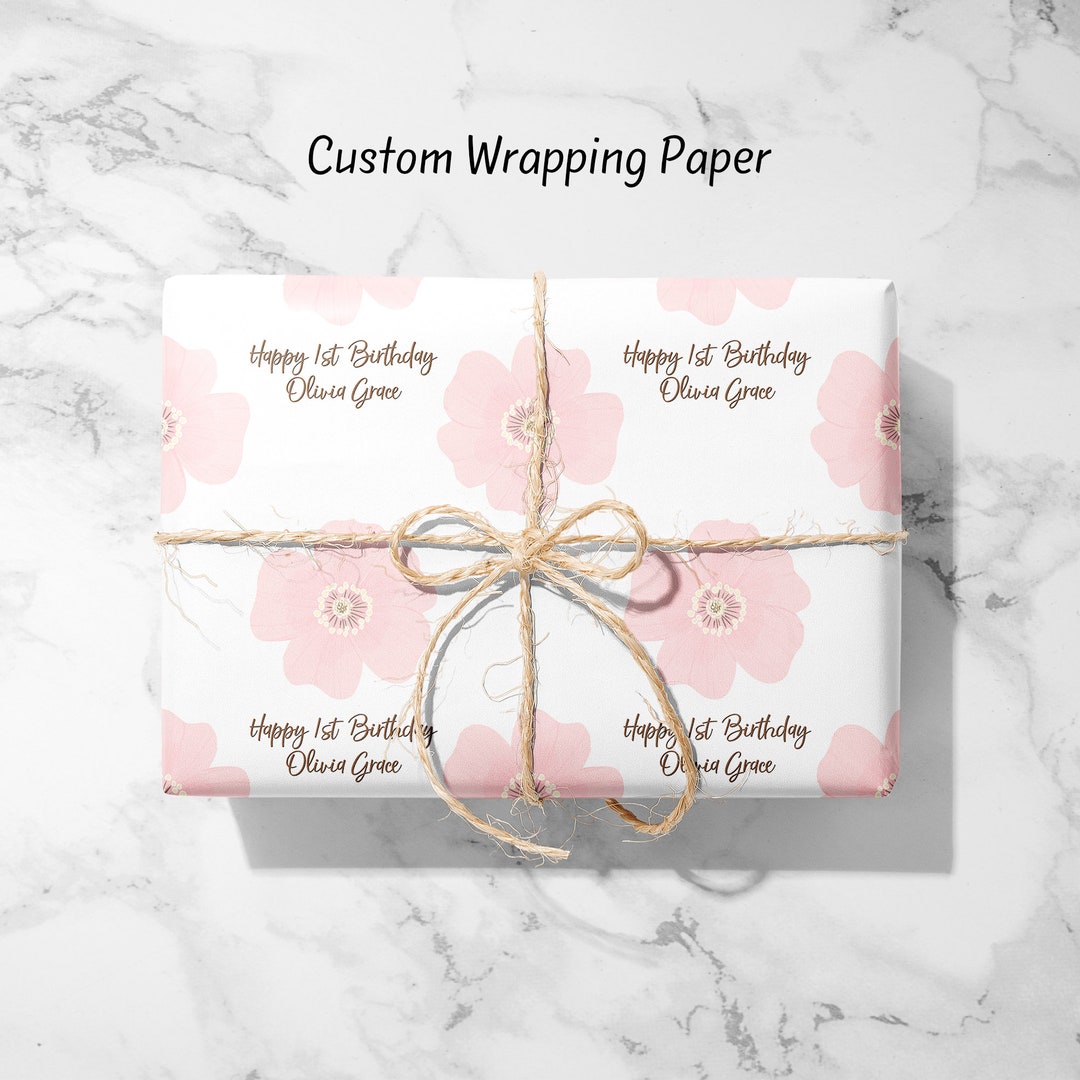 Custom Name Wrapping Paper Roll Funny Christmas Wrap for Holiday Gift ...