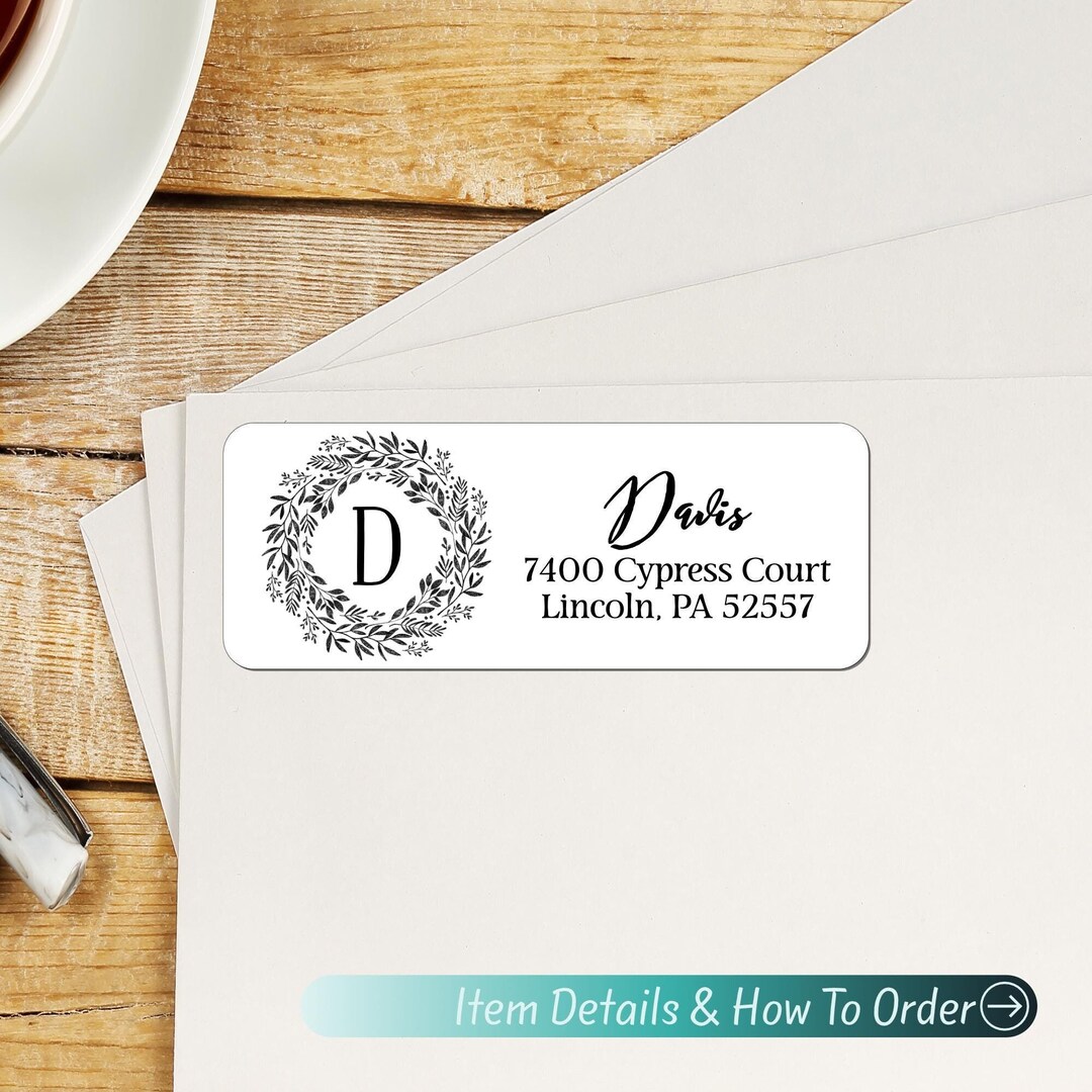Return Address Labels - Elegant Custom Mailing Solutions - Etsy