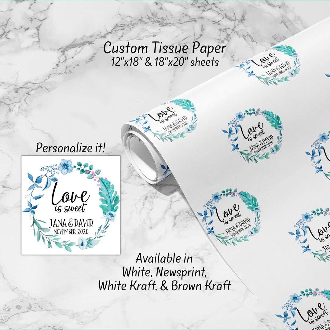 Custom Branded Tissue Paper Sheets for Gifts & Product Packaging - Etsy