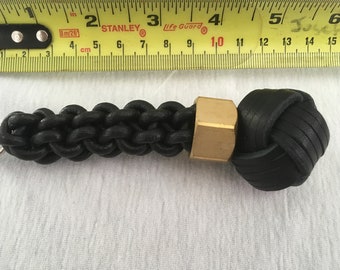 Leather Monkey Fist Keychain - Etsy