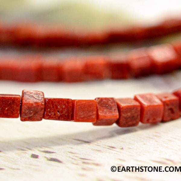 Red Coral Cubes - Etsy