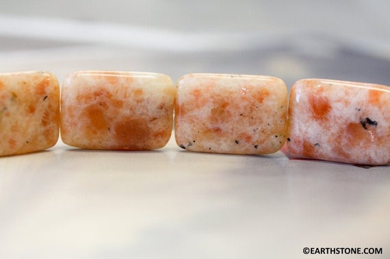 XL/ Indian Sunstone 22x30mm/ 24x28mm Flat Rectangle. Natural - Etsy