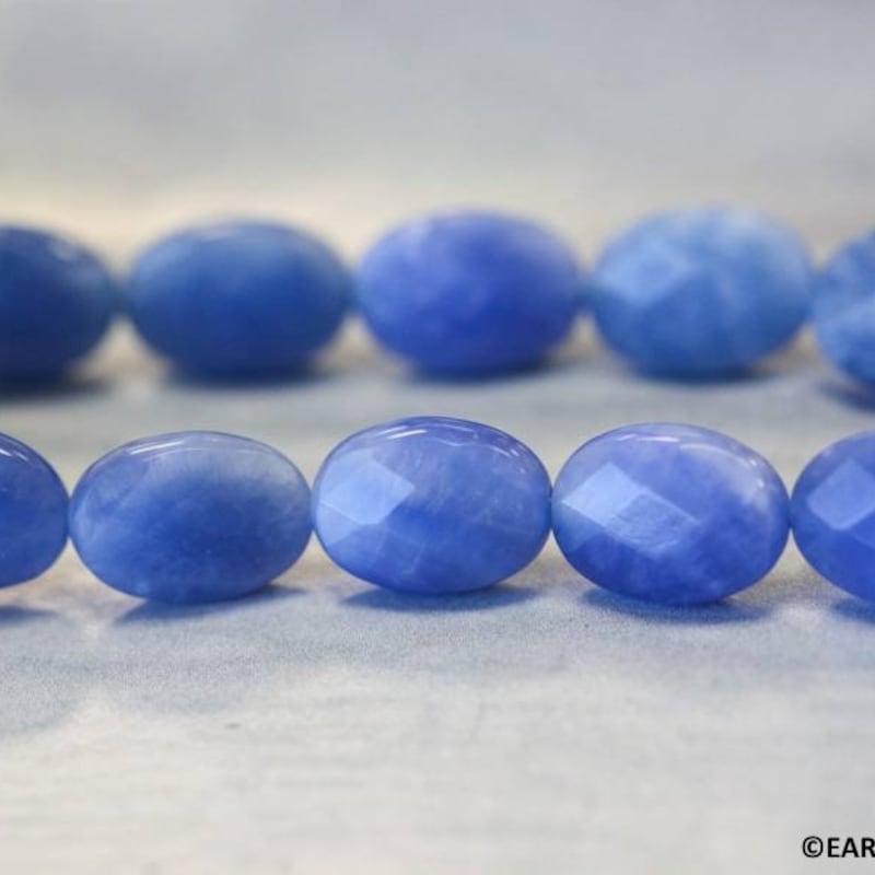 Flat Gemstone Beads - Etsy