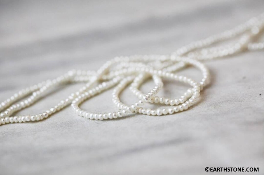 XS/ Freshwater Pearl 1.5-2mm Potato Beads 16" Strand Size Varies ...