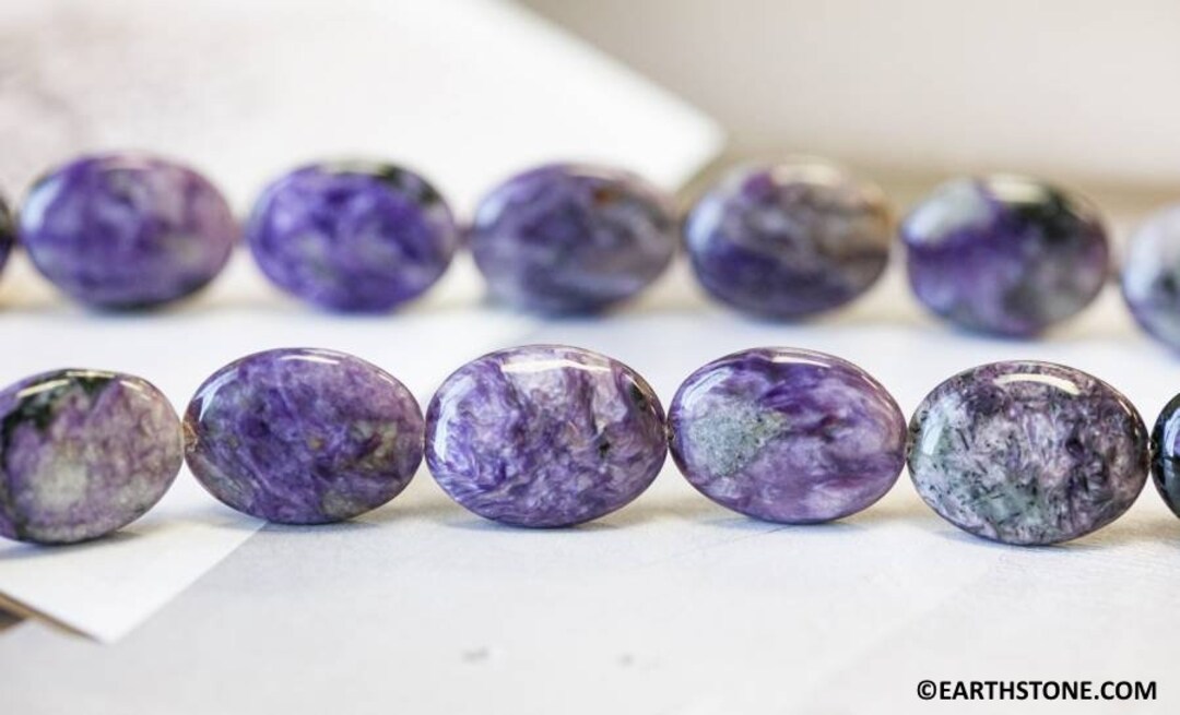 Charoite 15x20mm/ 13x18mm Flat Oval 15.5