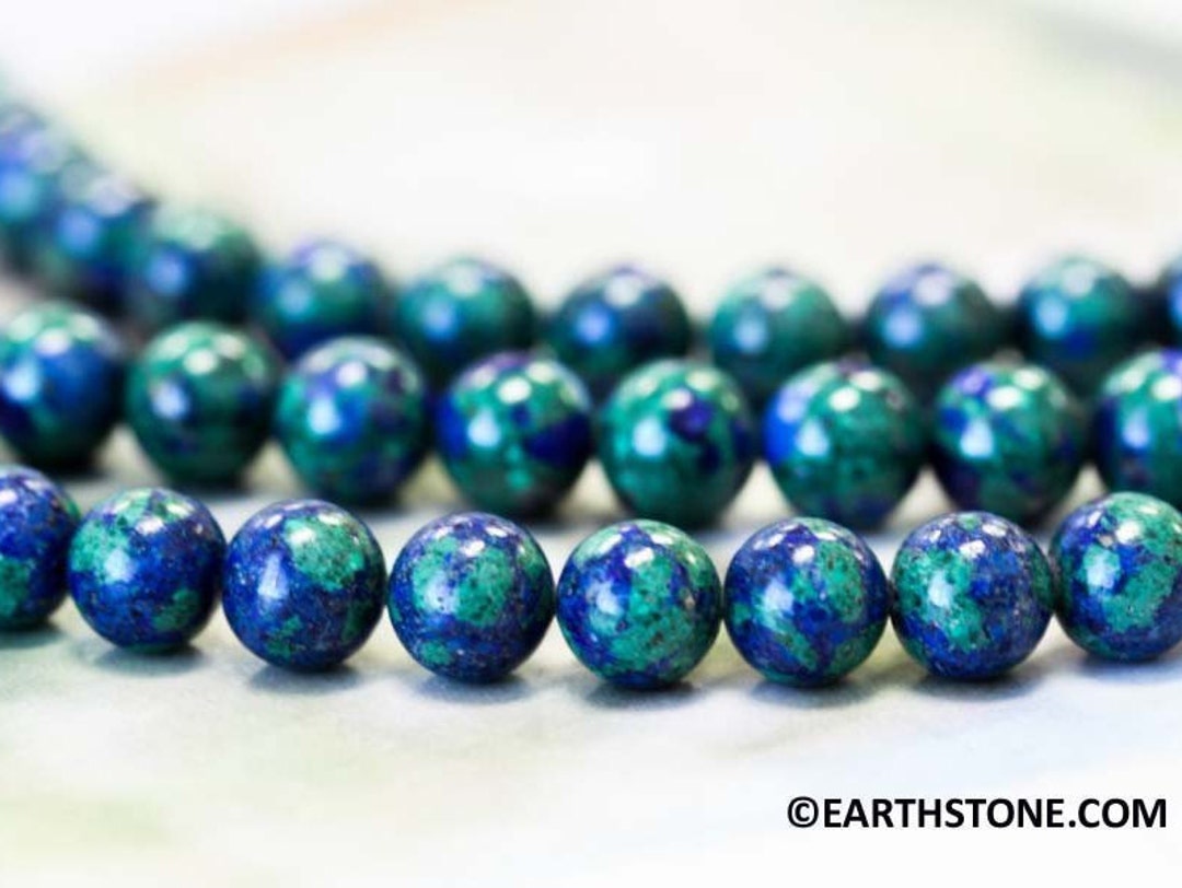 Azurite Malachite 10mm Round Beads 16