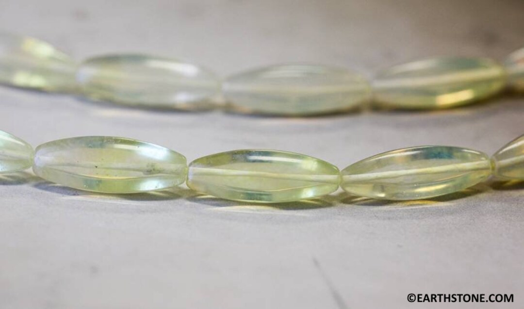L/ Yellow Opalite 10x30mm Triangle Oval Rice Beads 15.5 Strand ...