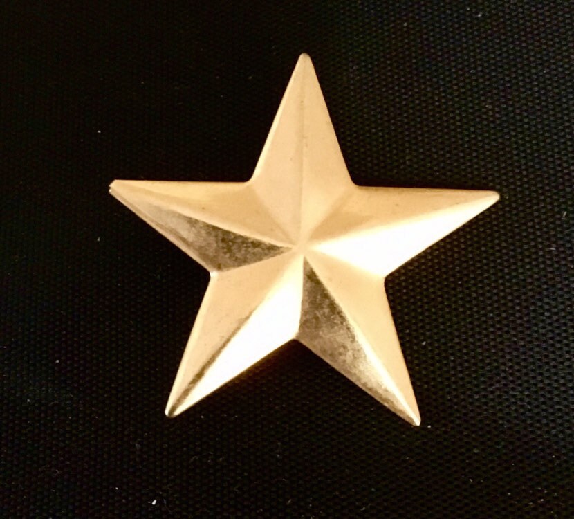 Gold Plated Brass Star Pin - Etsy