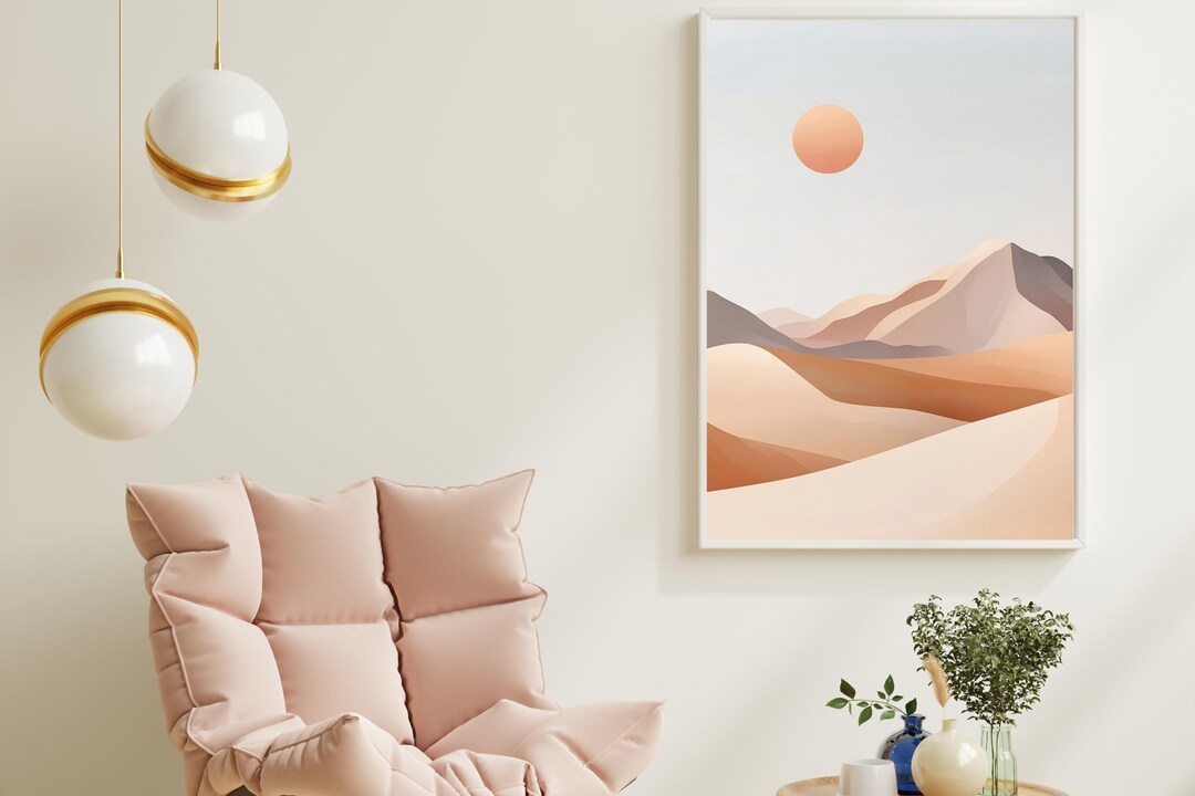 Digital Wall Art Print - Beautiful Moon Design, Celestial Art, Night ...