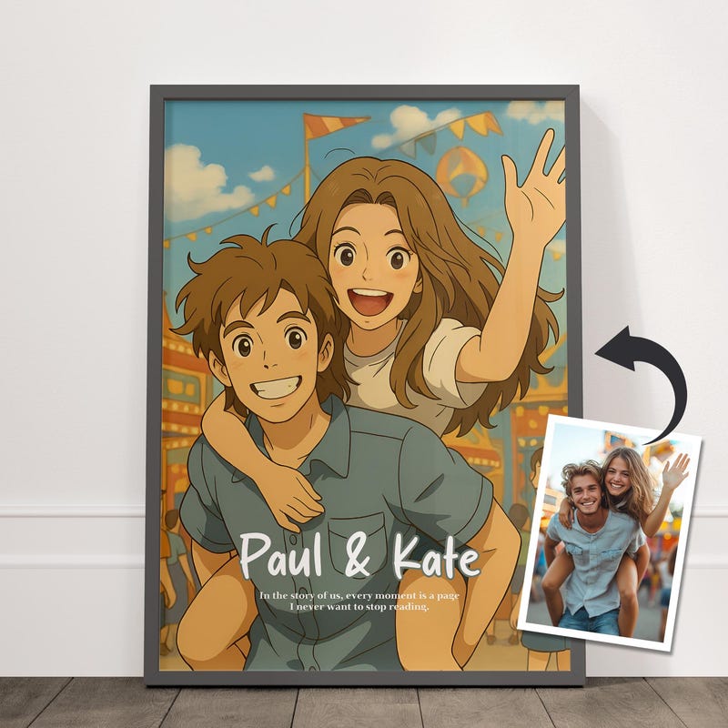 Ghibli Art Photo Frame - Etsy
