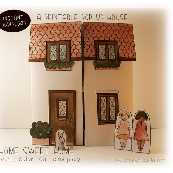 Printable Pop up House - Etsy
