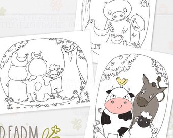 Farm Animals Chicken Cow Pig Chocolate Covered Cookies - Etsy