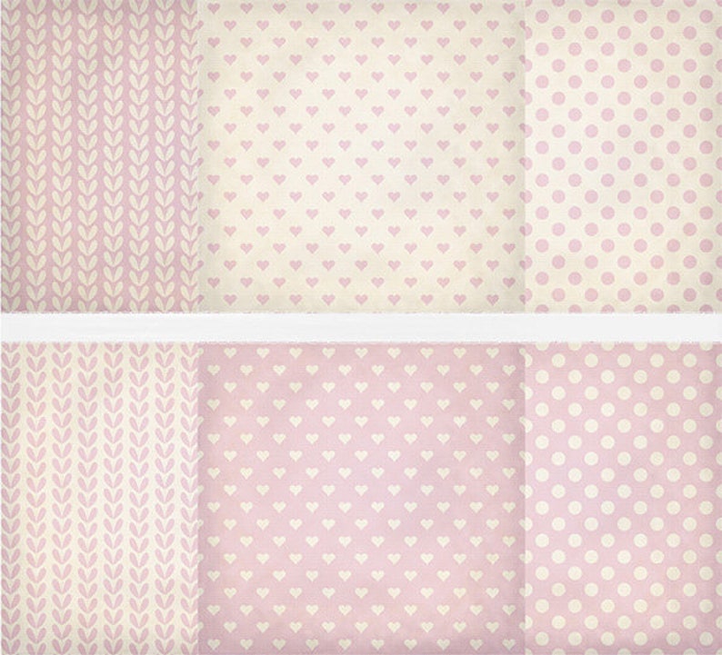 Shabby Chic Baby Pink Digital Paper-baby Girl Digital - Etsy