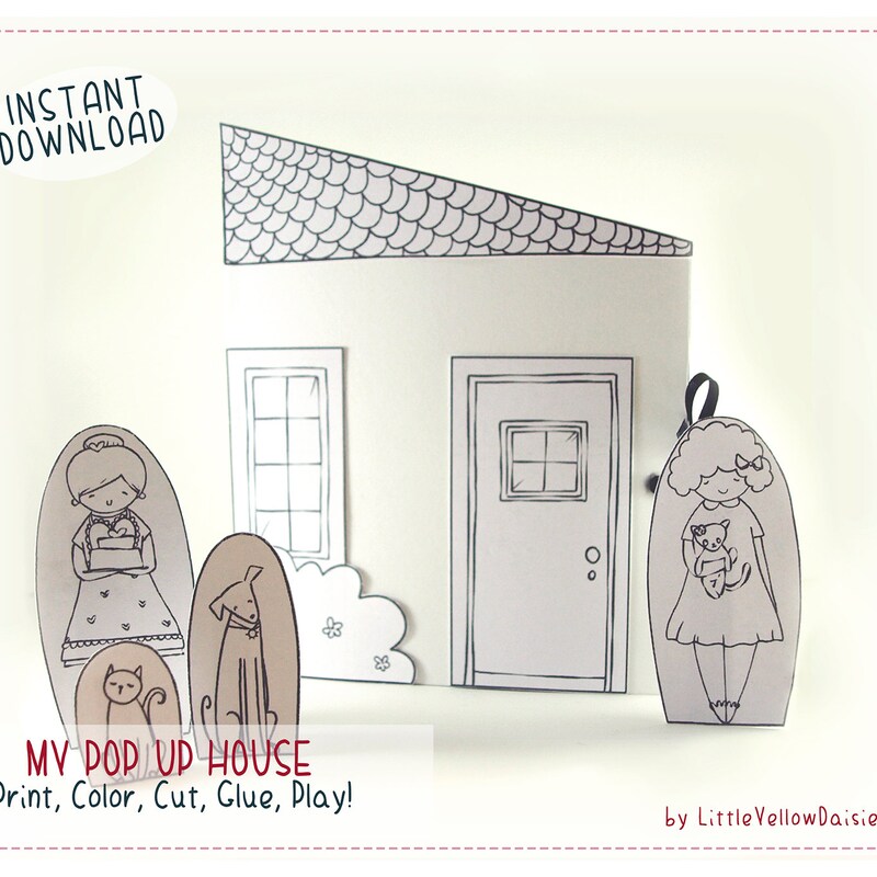 Printable Pop up House - Etsy