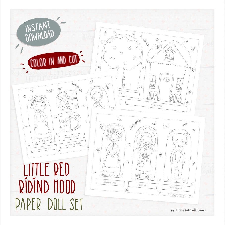Little Red Riding Hood Characters Coloring Pages