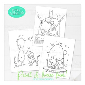 Alien Coloring Pages, Space, Alien Creatures, Kids Activities ...