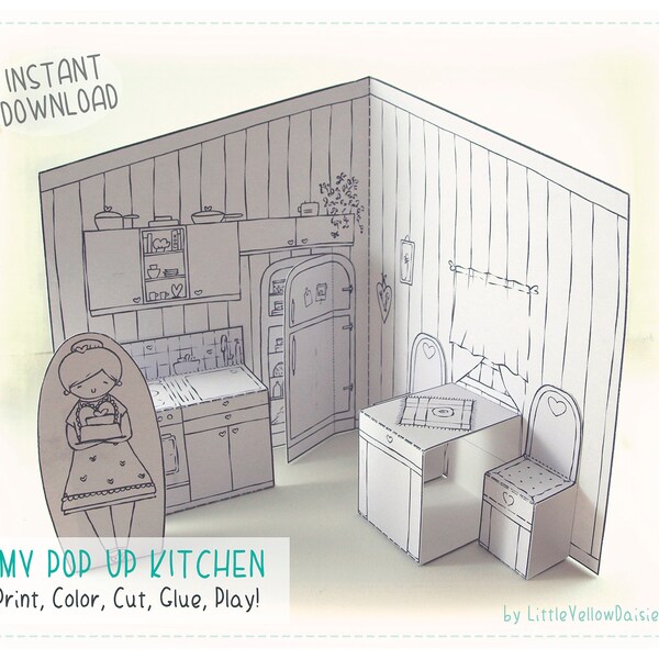 Printable Pop up House - Etsy