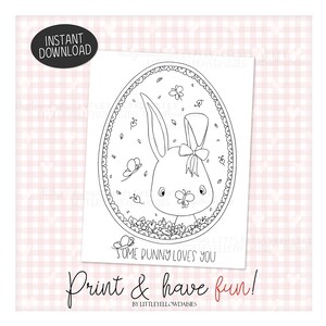 Spring Coloring Pages, Cute Little Bunnies, Easter Coloring Book ...