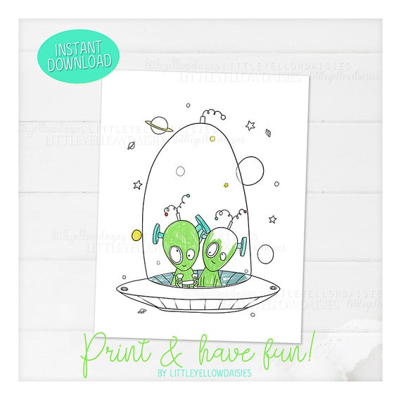 Party Favors & Games Galaxy Planets Kids Activities Alien Coloring ...