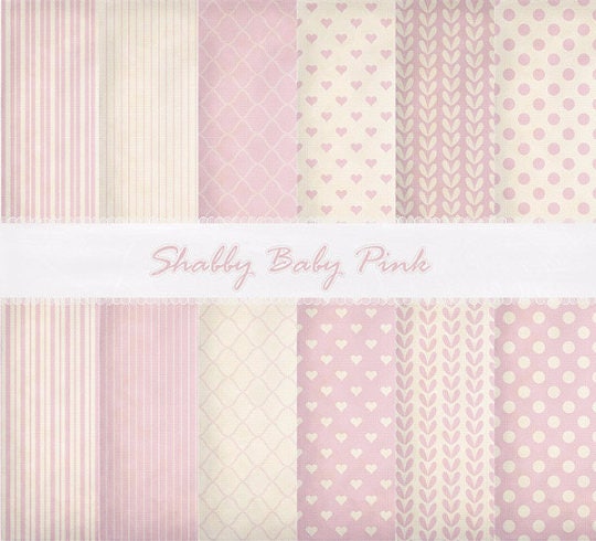 Shabby Chic Baby Pink Digital Paper-baby Girl Digital - Etsy