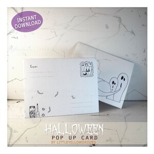 Halloween Pop up Card Envelope Template, Coloring Page, Crafts for Kids ...