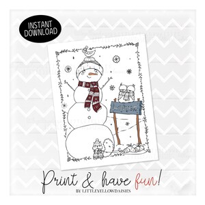 Winter Coloring Pages, Activities for Kids, Christmas Card, Holiday ...