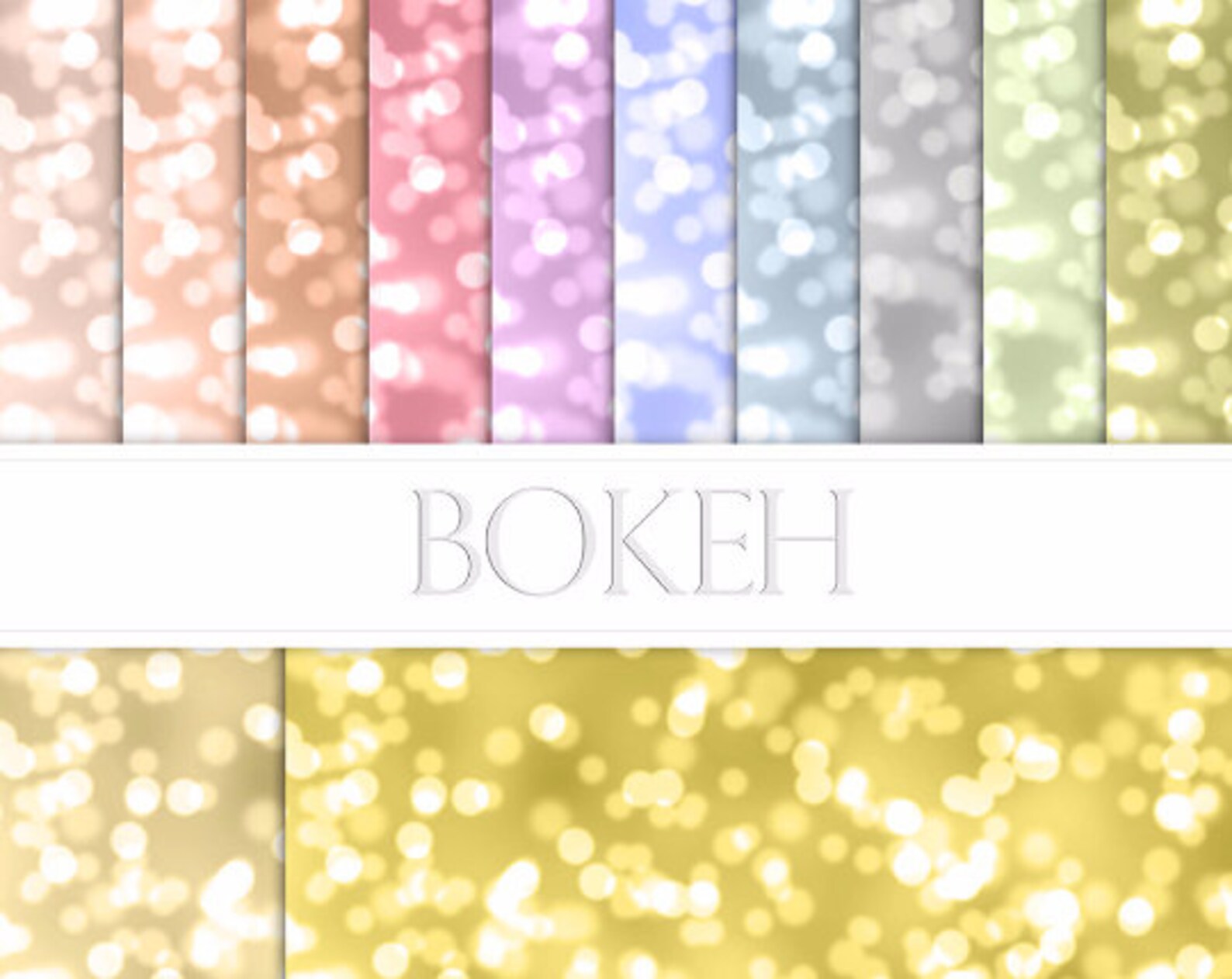 Bokeh Digital Paper Set Rainbow Background Pastel - Etsy