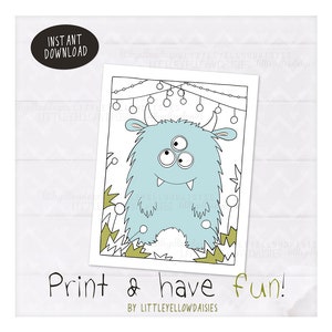 Funny Monsters Coloring Pages, Cute Little Monsters, Coloring Book ...