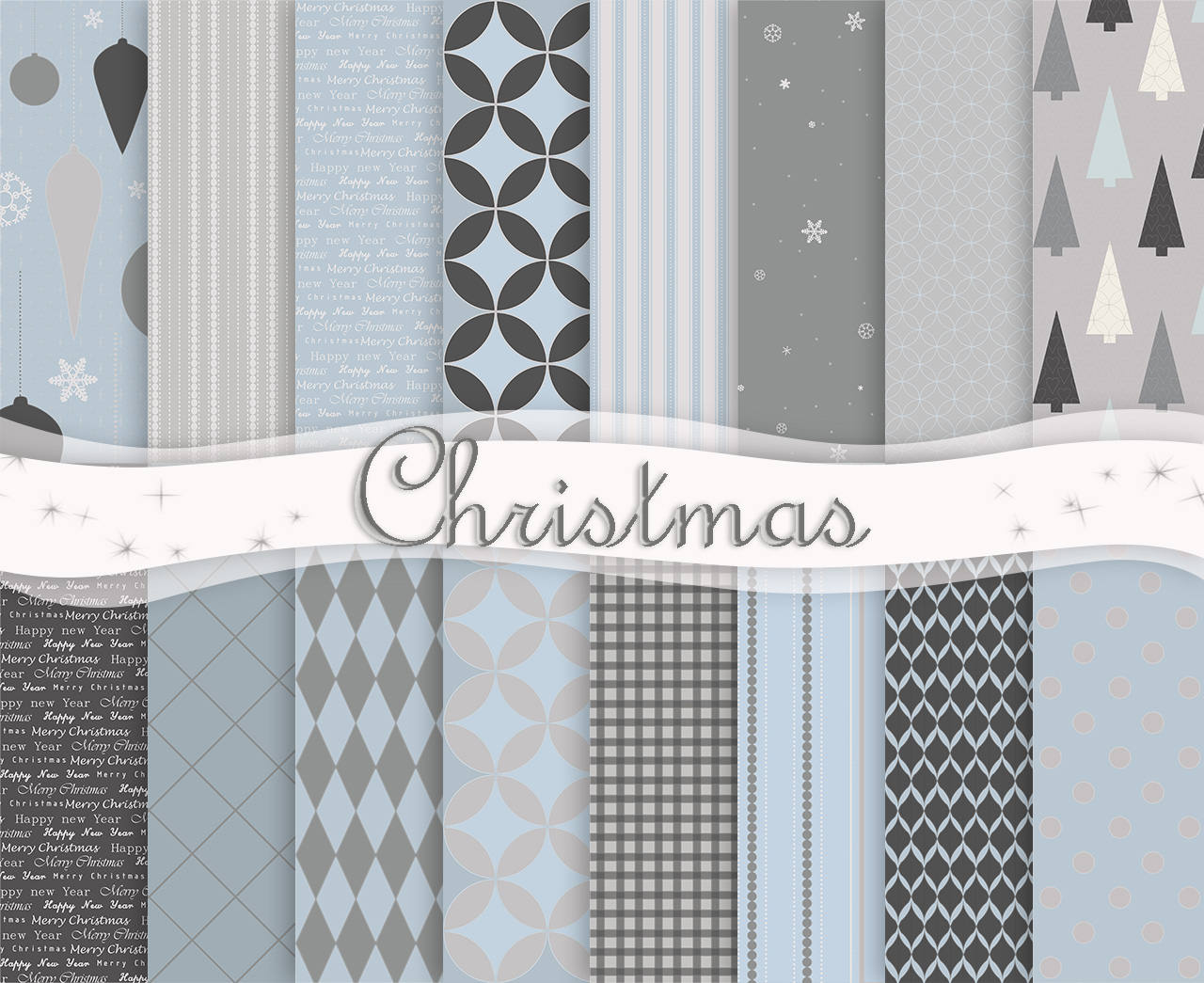 Christmas Digital Paper Holiday Digital Paper Christmas | Etsy