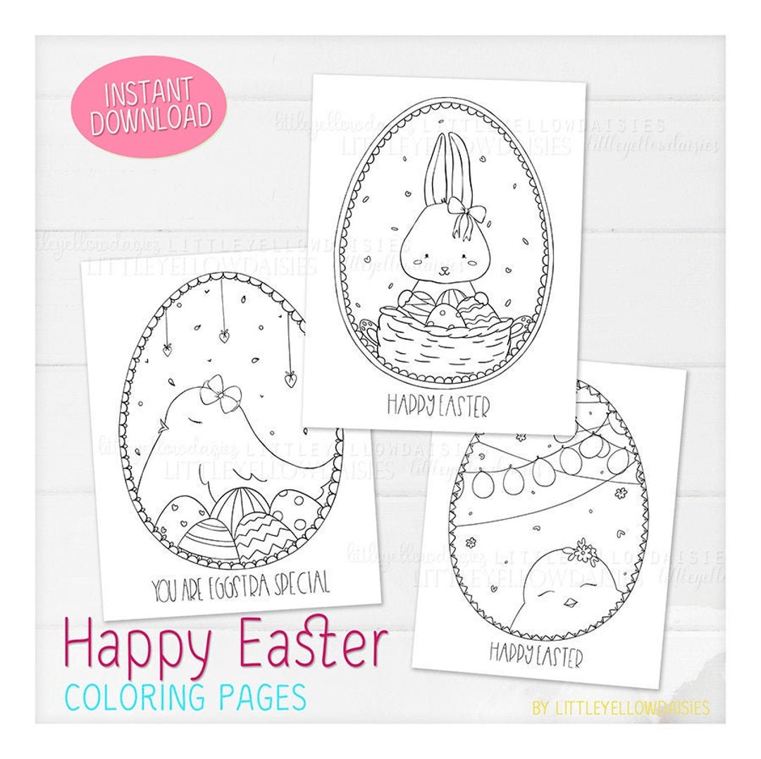 Easter Coloring Pages Cards