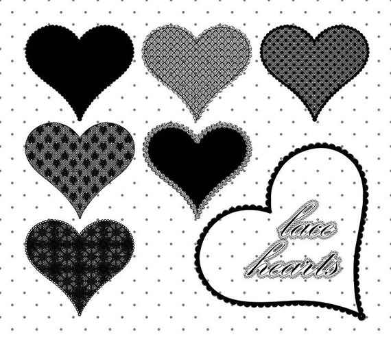 Valentine Heart Clip Art Black And White