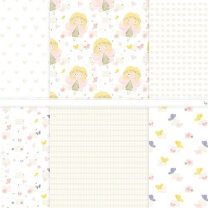 Love Spring Digital Paper-girl Watercolor Digital Paper-pink/beige ...