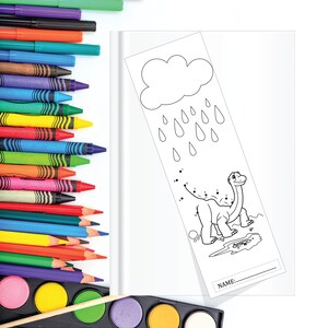 Printable Dinosaur Bookmarks to Color in | Coloring Activity for Kids ...