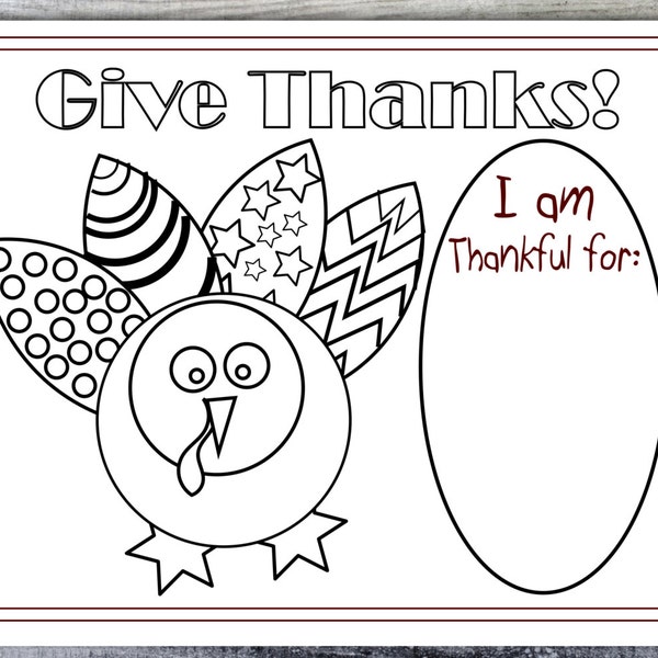Thanksgiving Placemat - Etsy