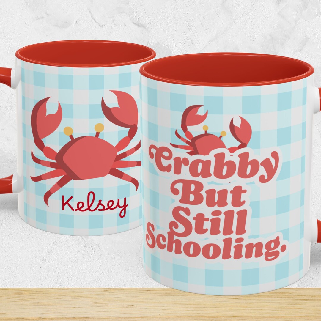 Homeschool Mom Mug With Name Funny Crab Coffee Cup for Homeschooling ...