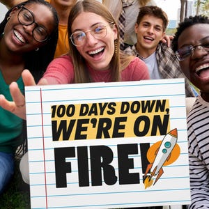 Photo Prop for 100 Days of School, Foam Board Poster Sign, One Hundred ...